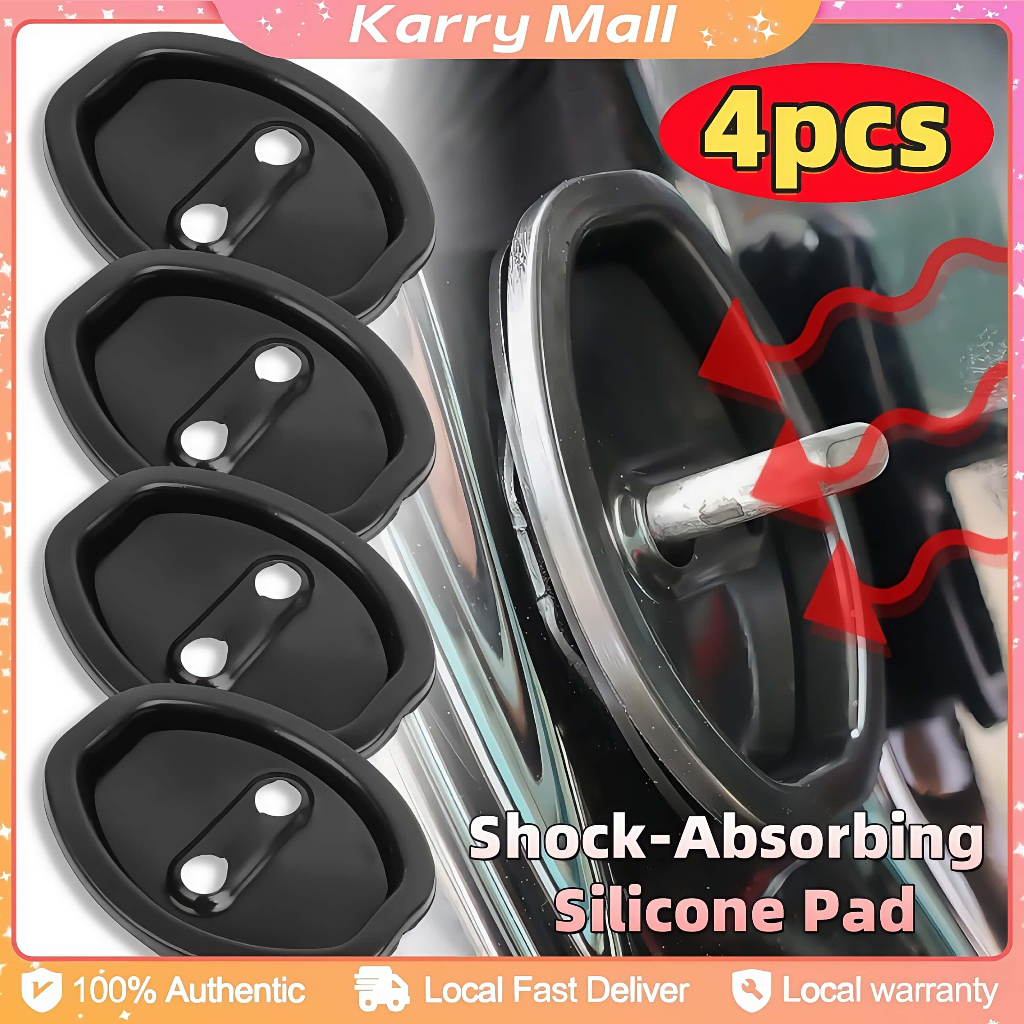 1/4pcs Car Silicone Door Latch Protective Cover Auto Door Lock ...