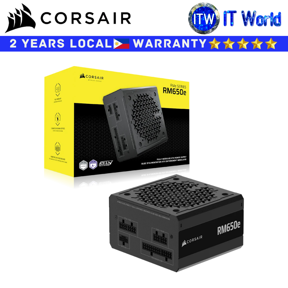Corsair PSU 650W Power Supply Unit RM650e 80+ Gold ATX Fully Modular ...
