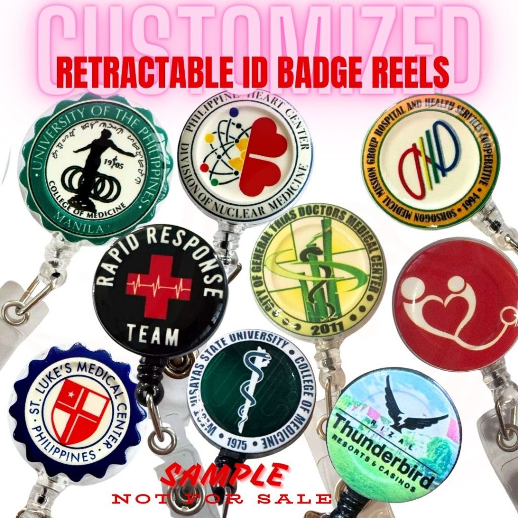 jg Personalized Id Clip Stretch Id Badge Retractable Reels Id Holder ...