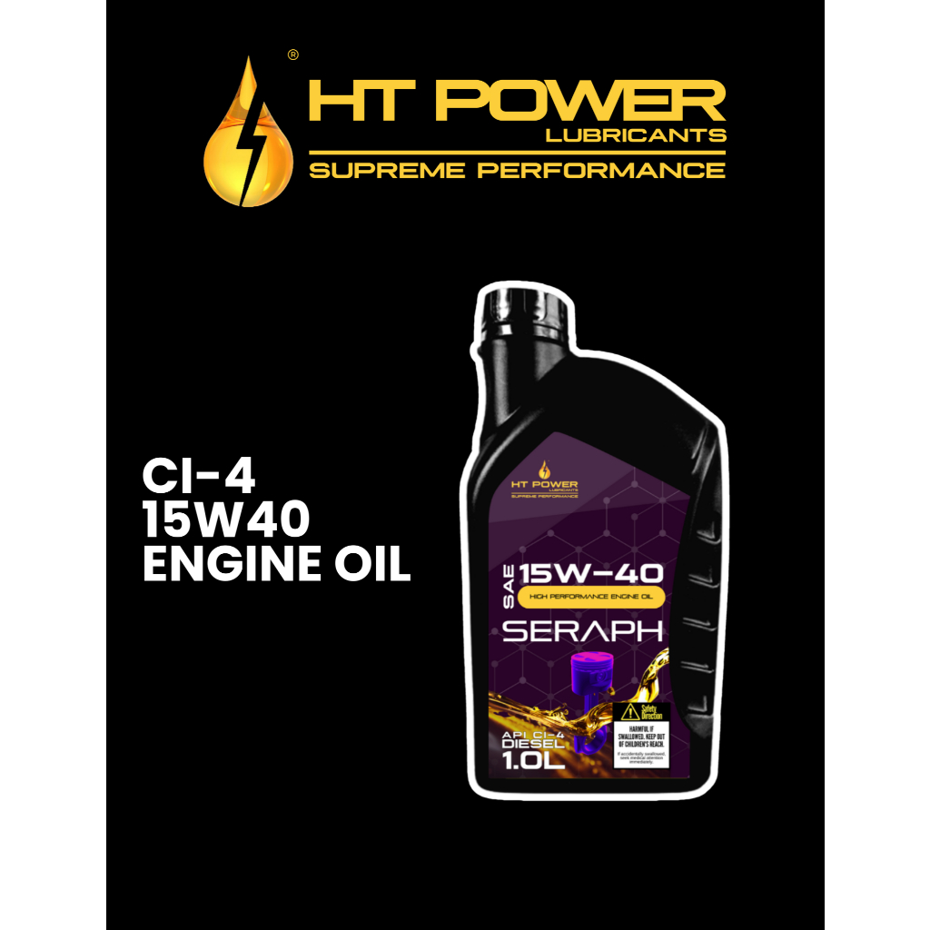HT POWER SUPREME LUBRICANTS SERAPH CI-4 SAE 15W40 1 LITER | Shopee ...