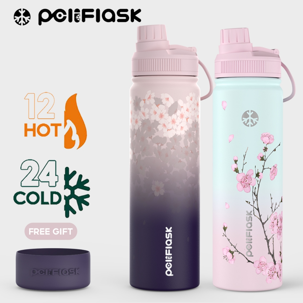 Peliflask Tumbler Sakura Spring Blossom Series Hydration Flask Vacuum Flask Spout Lid Wide ...