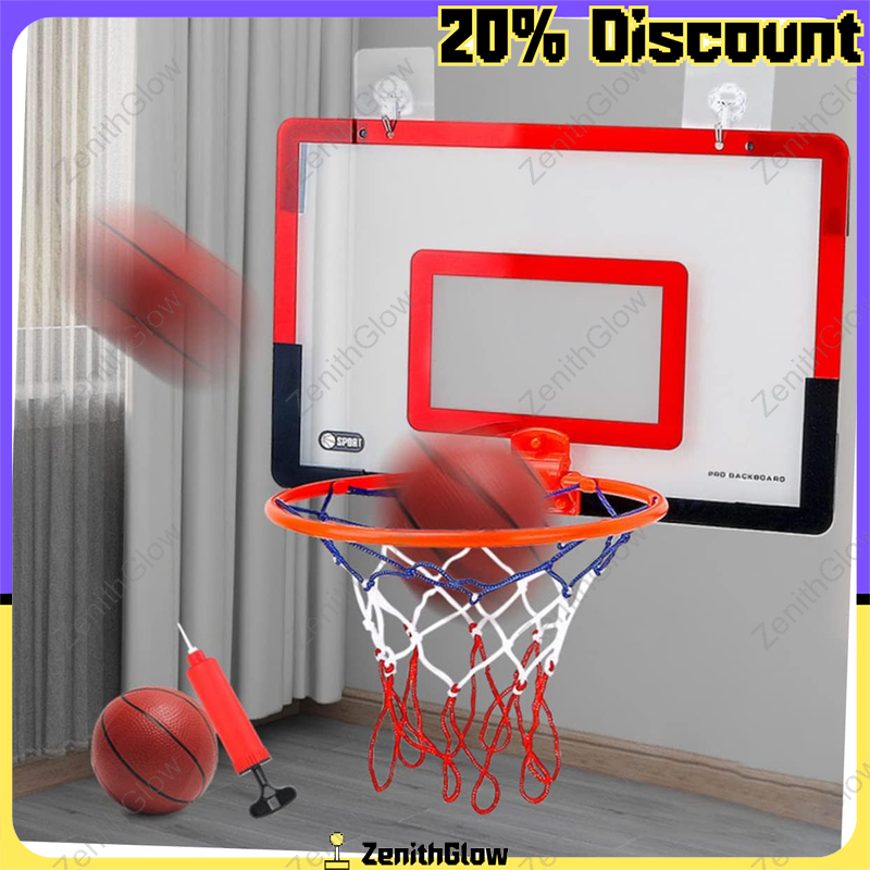 ZenithGlow Mini Hoop Basketball Ring Indoor Basketball Hoop Folding ...