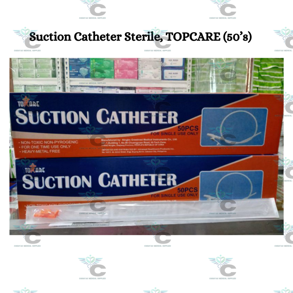 Suction Catheter Sterile, TOPCARE (100s) (FR. 5 /10 / 14 / 18 / 8 / 12 ...