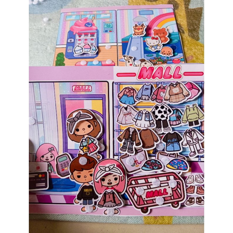 Toca boca paperdoll Mall (ready to play no need to cut) | Shopee ...