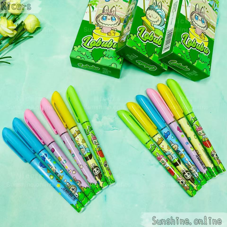 K662 12pcs LABUBU gel pen sign pen 0.5mm signpen | Shopee Philippines