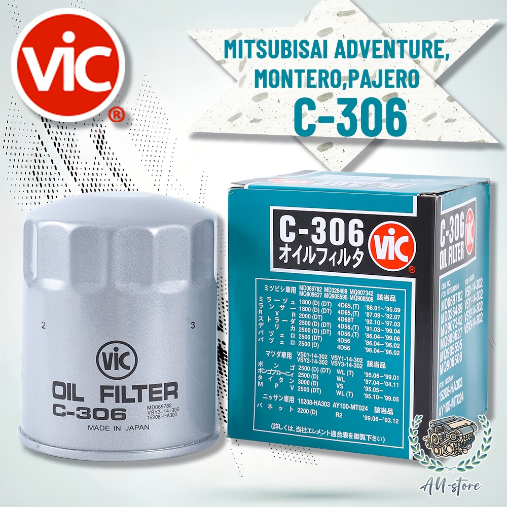 VIC C-306 Oil Filter Original Made In Japan For MITSUBISHI ADVENTURE ...