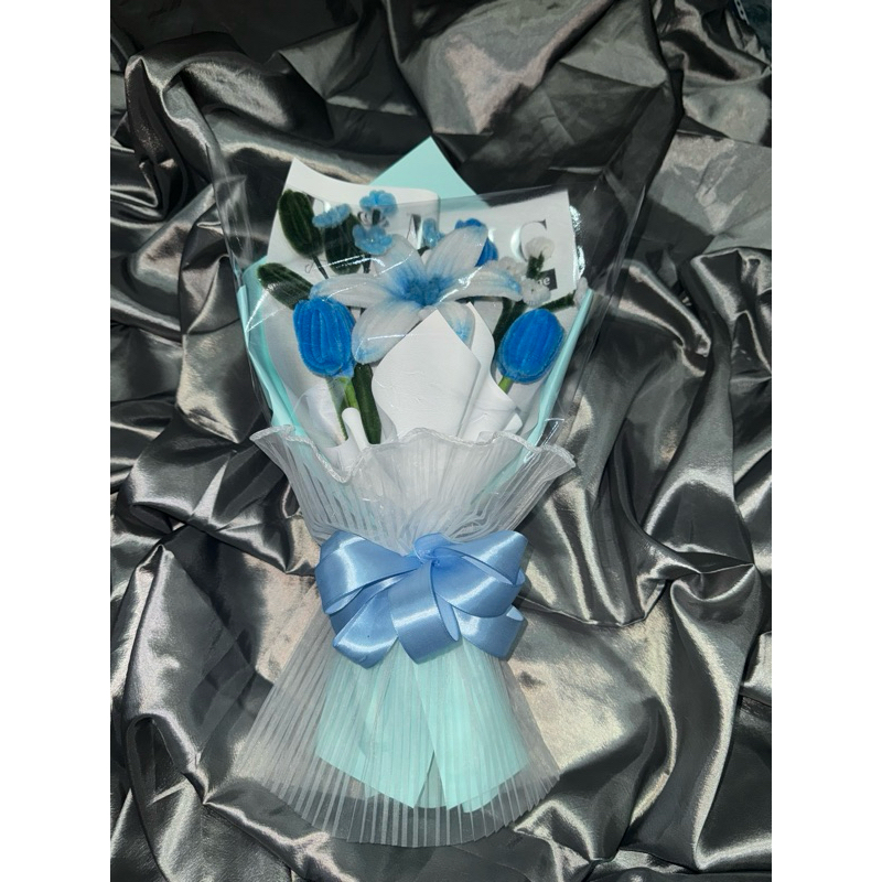 mixed blue flowers bouquet | Shopee Philippines