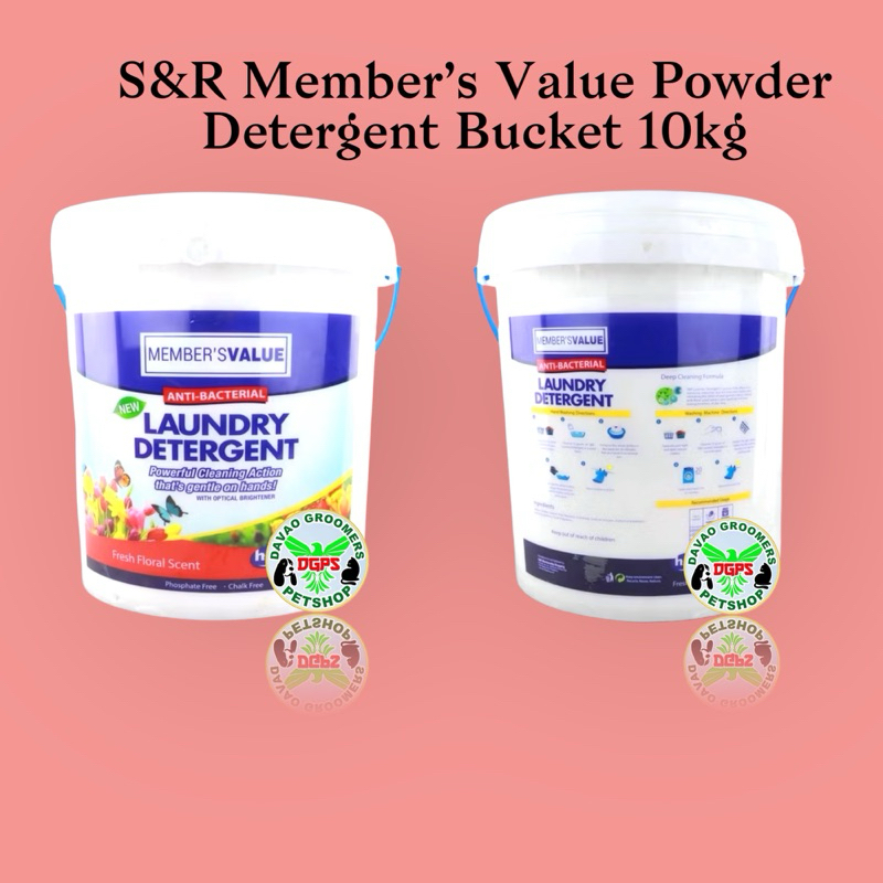 S&R SNR Members Value Powder Detergent Bucket 10kg | Shopee Philippines