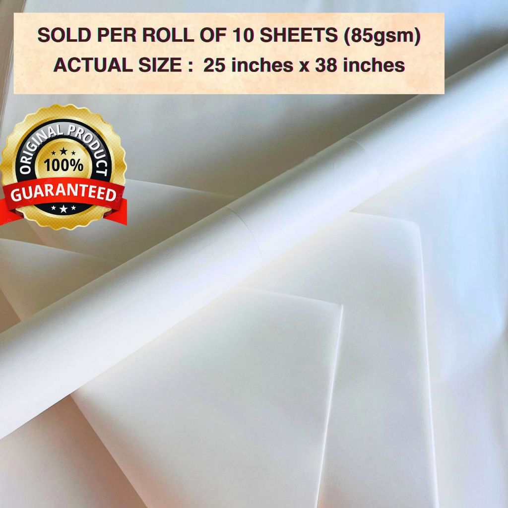 PARCHMENT PAPER SHEET VISION 85gsm ACTUAL SIZE: 25inches x 38 inches ...
