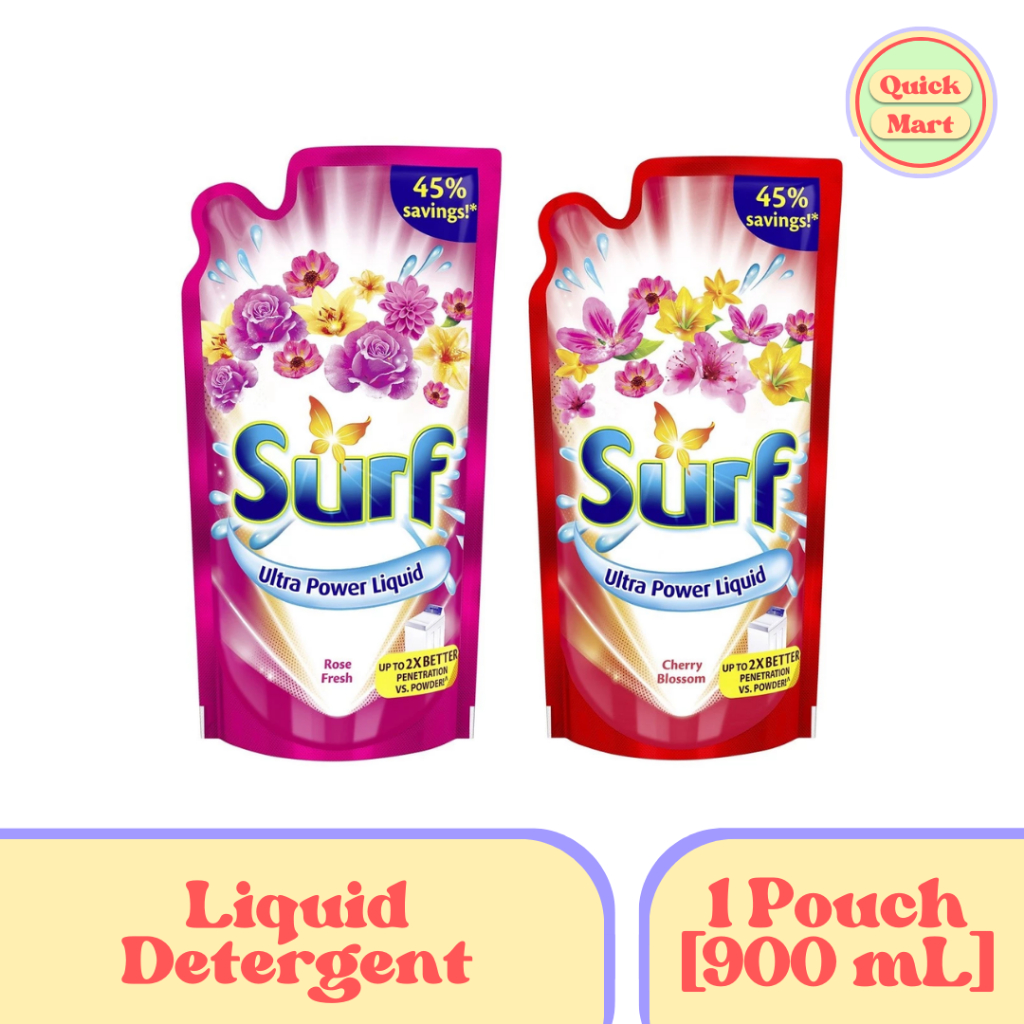 Surf Ultra Power Liquid Detergent 900mL (1 Pouch) | Shopee Philippines