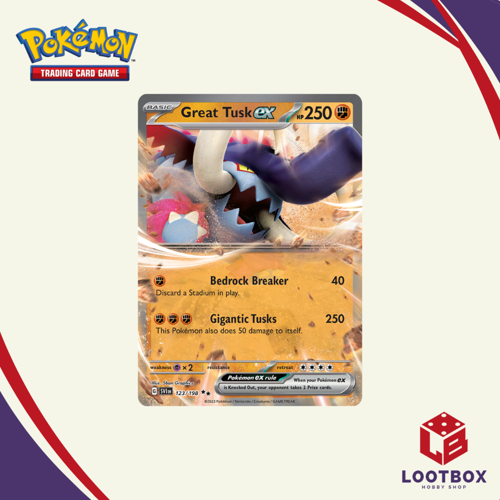 Pokemon Card Game: Great Tusk ex (Double Rare) - Scarlet and Violet ...