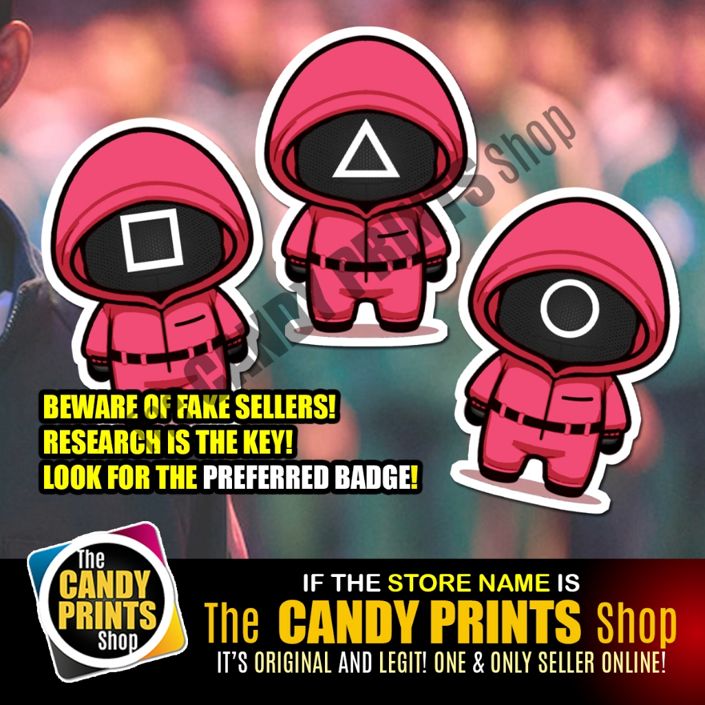 Squid Game Vinyl (Non-Magnetic) Stickers - Series 01 (Waterproof ...