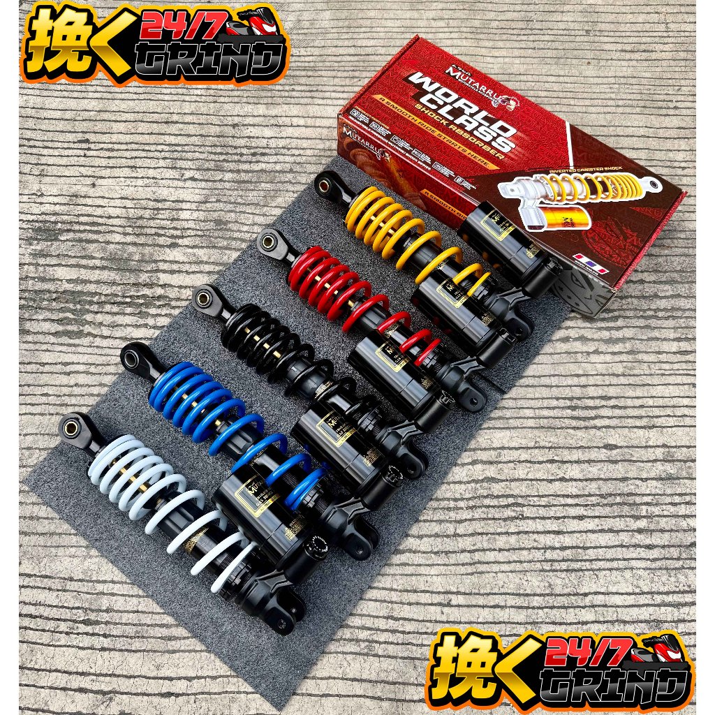 MUTARRU INVERTED REAR SHOCK Version 1 285mm/300mm/310mm/330 For MIO/CLICK/BEAT/MIO 125/FINO/ ETC ...