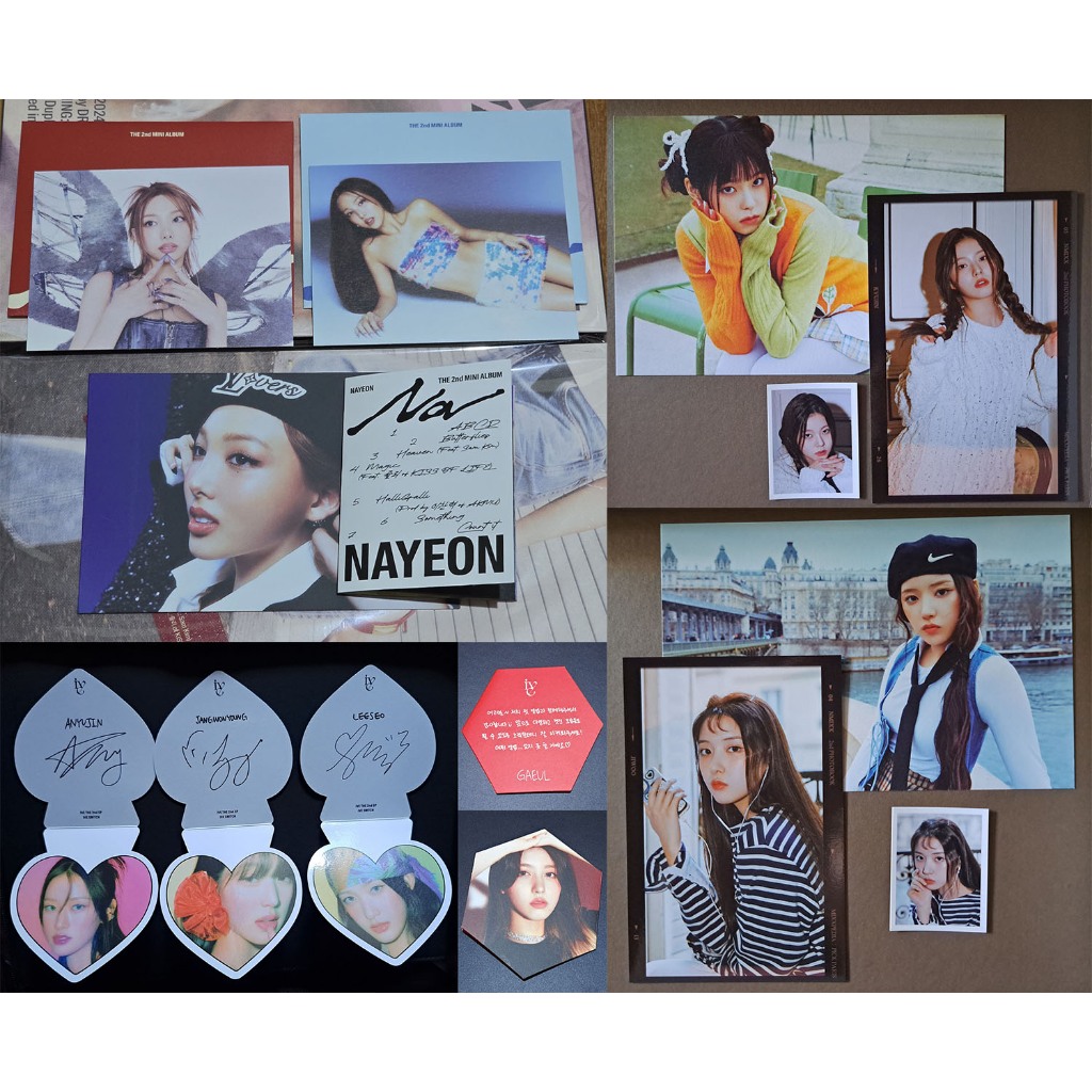 TWICE/IVE/NMIXX Official Inclusions (postcard, folded heart, pob, id ...