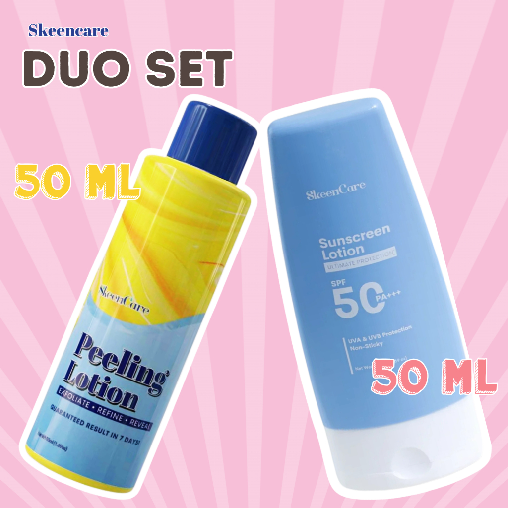 Duo SET SkeenCare Peeling Lotion 50ml and Sunblock Lotion 50g | Shopee ...