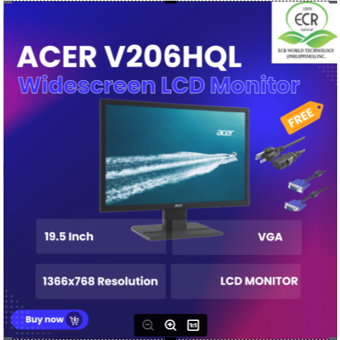 Acer V206HQL Widescreen LCD Monitor (REFURBISHED) | Shopee Philippines