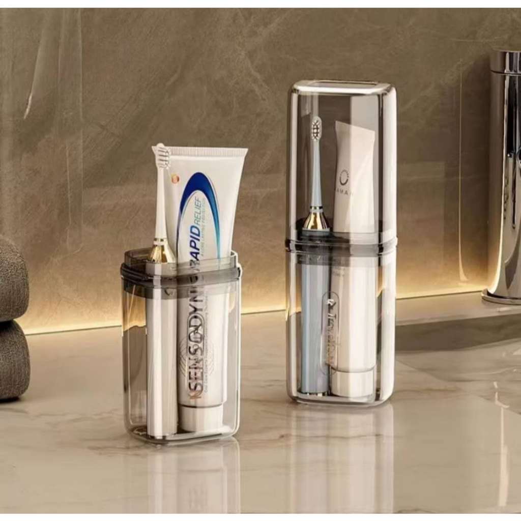 SB Travel Tidy Travel Cup Toothbrush Toothpaste Carrier Acrylic Brush ...