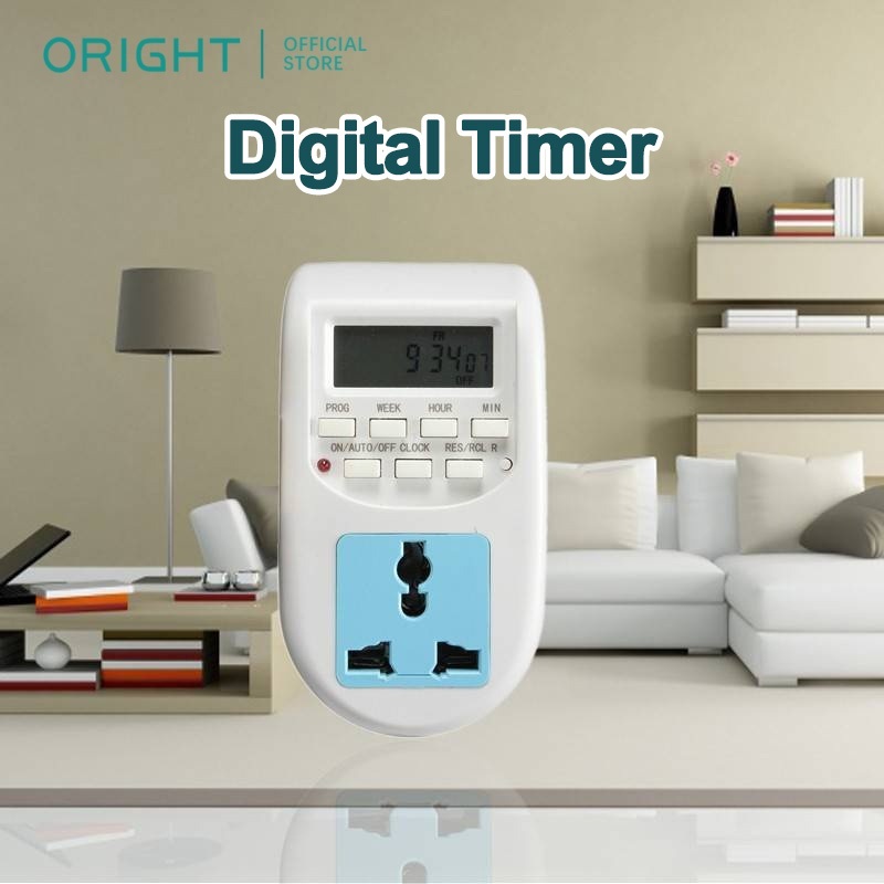 Oright AL-06 Digital Timer Digital Mains EU Plug In Timer Switch Socket ...