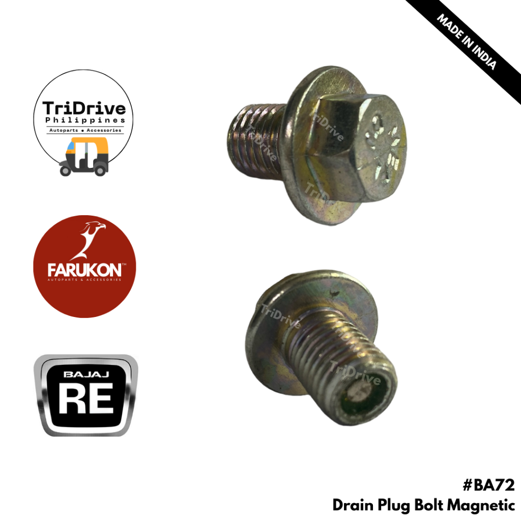 Bajaj RE Drain Plug Bolt Magnetic - DU101223 (Sold per 1pc.) | Shopee ...