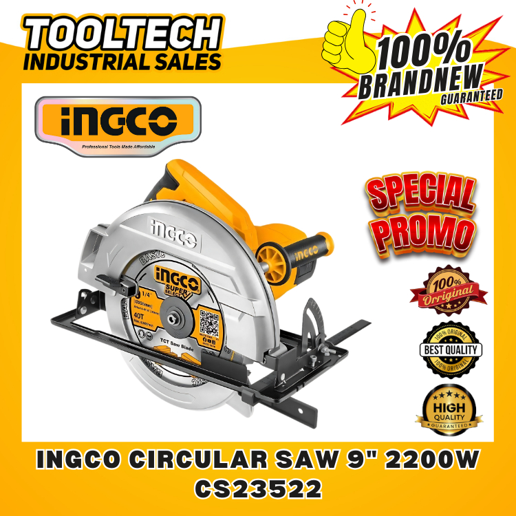INGCO CIRCULAR SAW 9" 2200W CS23522 | Shopee Philippines