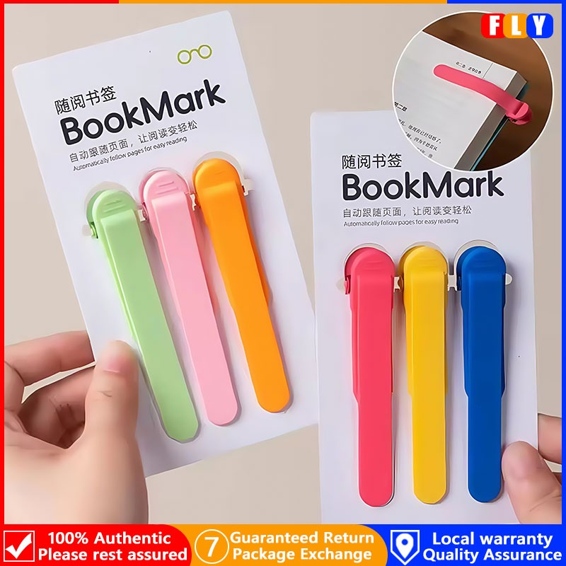 Silicone Bookmark Clip Binder Divider Student Colorful Notebook Reader ...