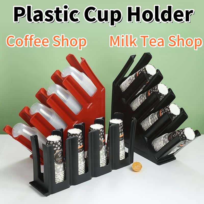 Plastics Cup Holder Coffee Organizer Dispenser Rack Storage Stand ...