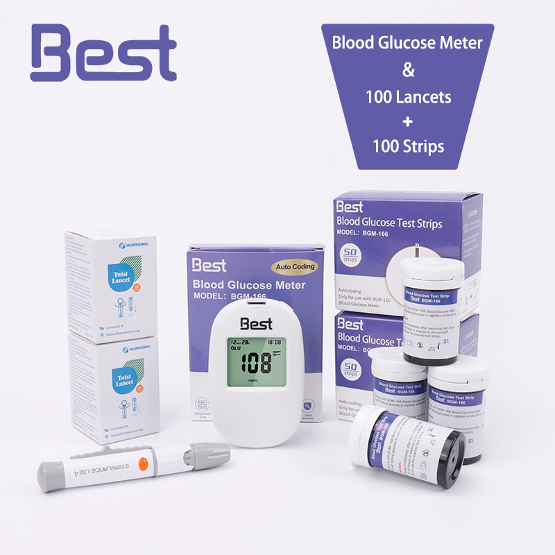Best Original BGM-166 Glucmeter Set Blood Glucose Meter FREE 100pcs ...
