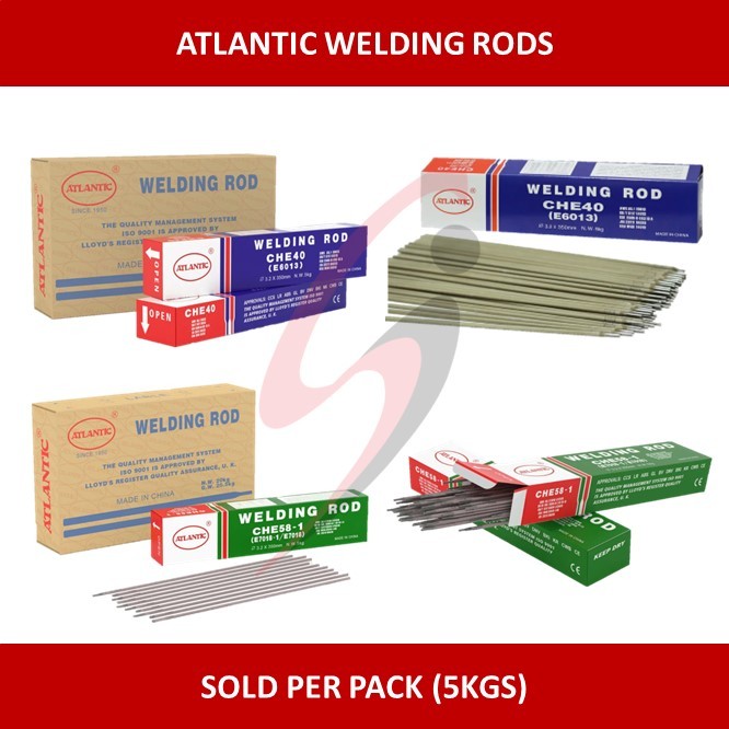 (5KG PACK) Atlantic Welding Rod 1/8” 3.2mm | CHE40 E6013, CHE58-1 E7018 ...