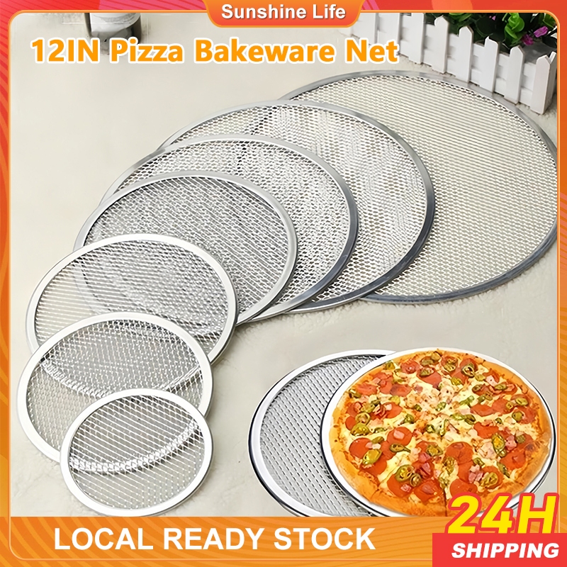 Non-Stick Aluminum Pizza Mesh Screen Pasta Baking Tray Net Pizza Holder ...