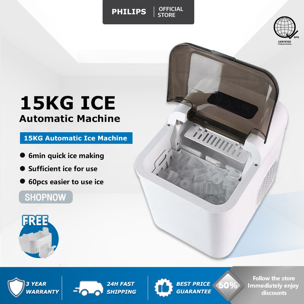 Automatic Ice Maker Machine Fast Portable Ice Cube Maker for Home Heavy ...