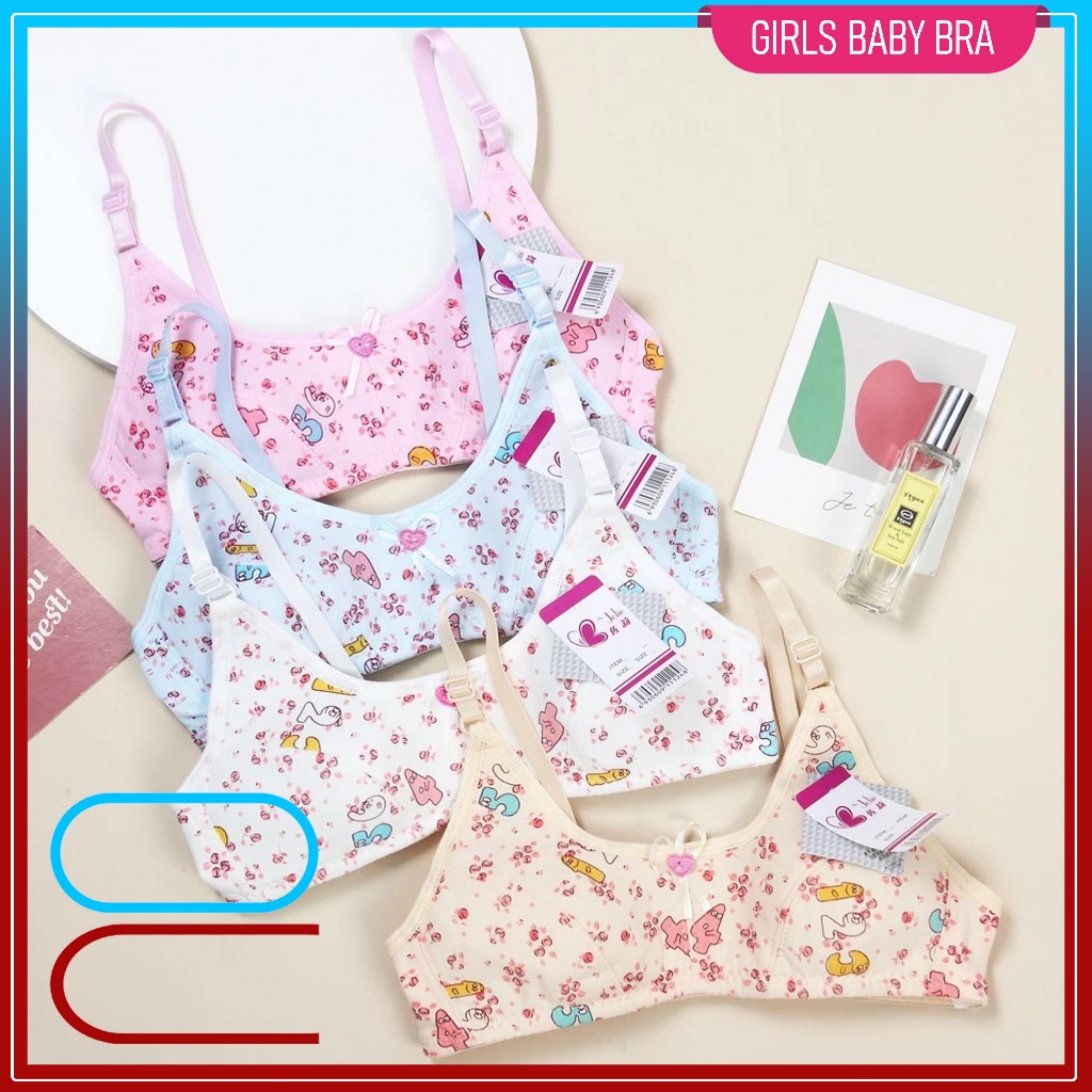 OC | Printed School Baby Bra Cotton Stretchable Non-Wire 8-12 Years Old ...