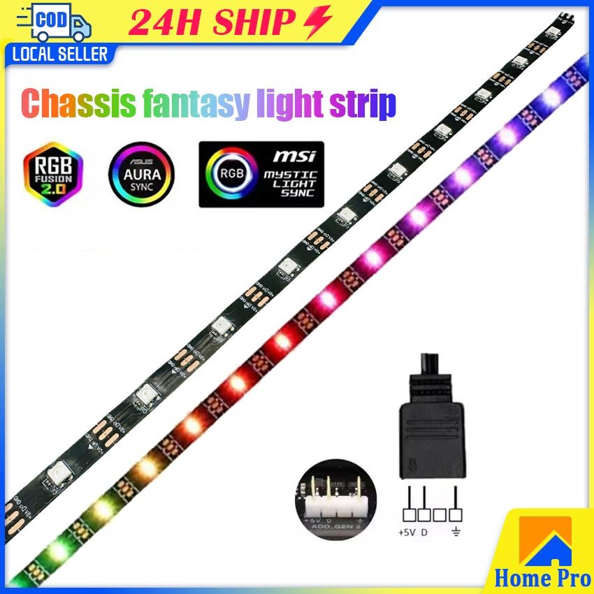 40CM ARGB LED Strip PC Light SMD 5050 Full Color Pixel tape Lights 30 ...