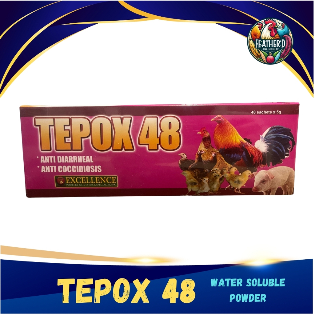 TEPOX 48 Water Soluble Powder 1BOX-48sachets x 5g (FOR ANIMAL USE ONLY ...