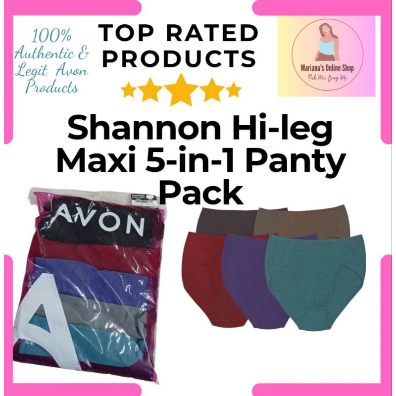 Avon Shannon 5-in-1 Hi-Leg Maxi Panty Pack | Shopee Philippines