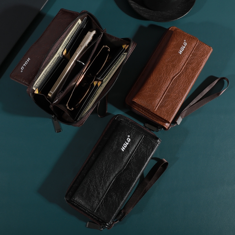 [HIGH END] HOLO Men's Wallet Business Style Multi Card PU Large ...