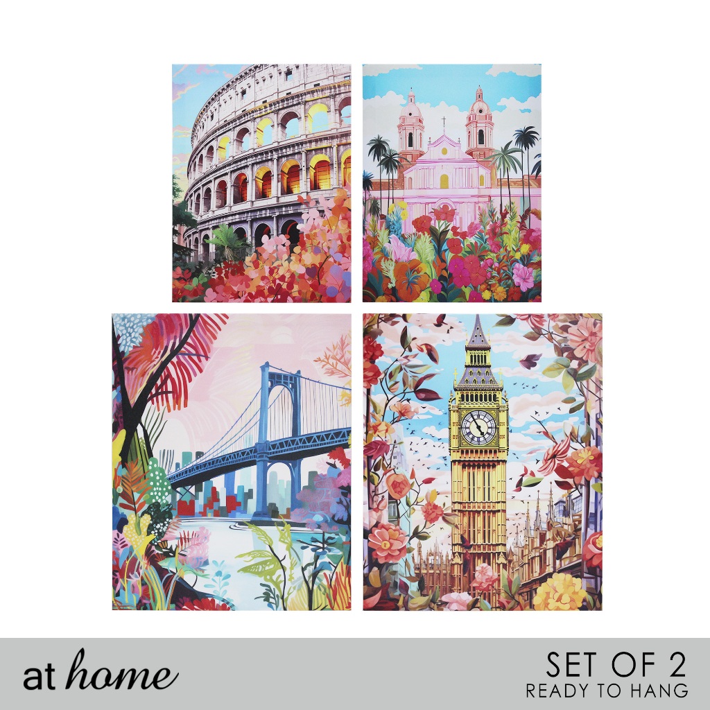 At Home Ready to Hang Set of 2 Vivid Canvas Art - Journey Wall Art ...