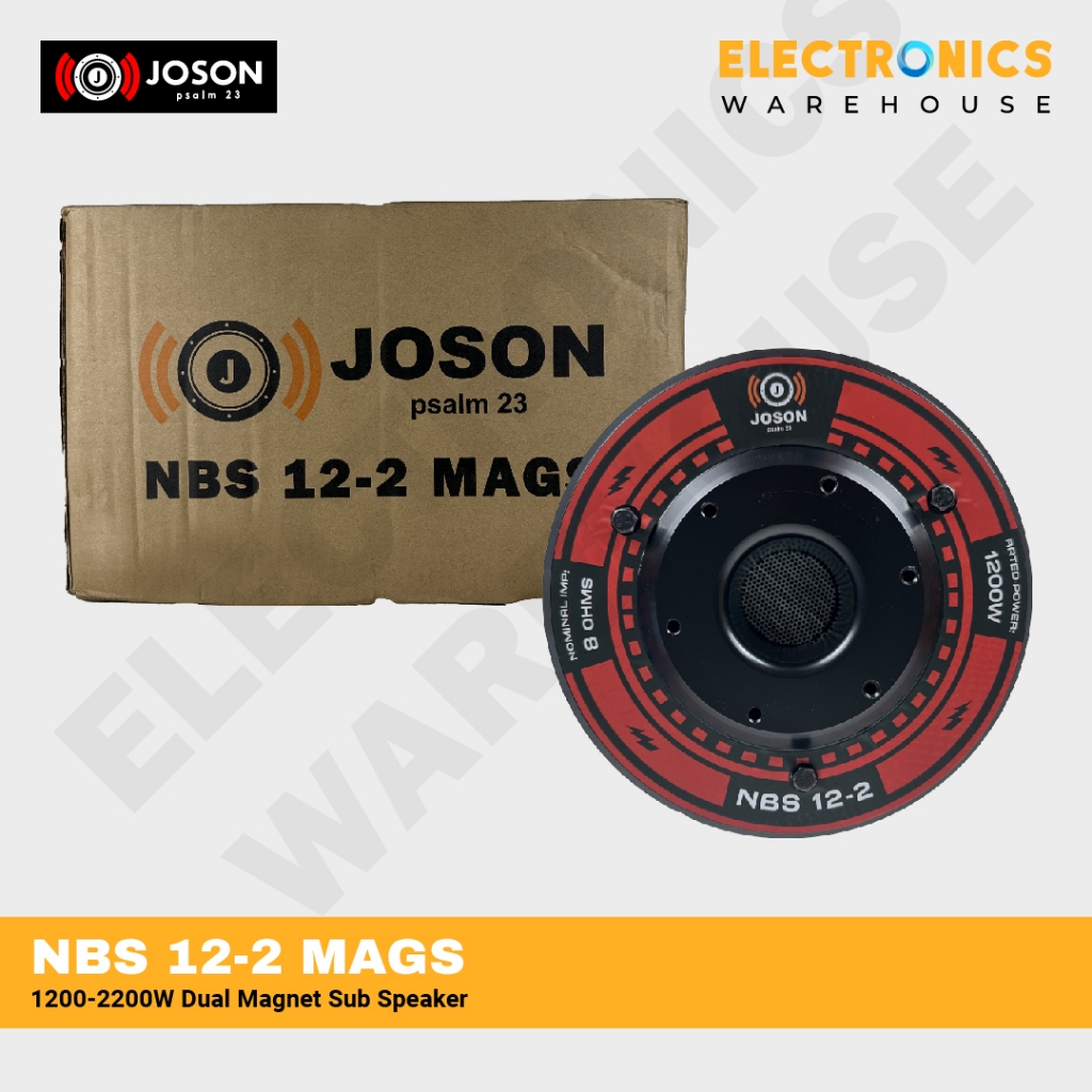 Joson NBS 12-2 MAGS 1200-2200W Dual Magnet Sub Speaker | Shopee Philippines