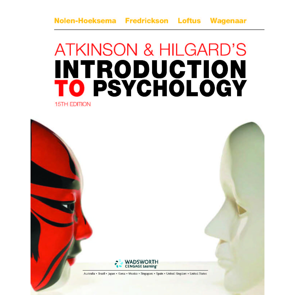 ATKINSON & HILGARD'S INTRODUCTION TO PSYCHOLOGY 15th E | Shopee Philippines
