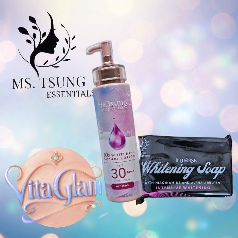 Ms Tsung Essentials Intense Whitening BLACK SOAP + Whitening LOTION ...