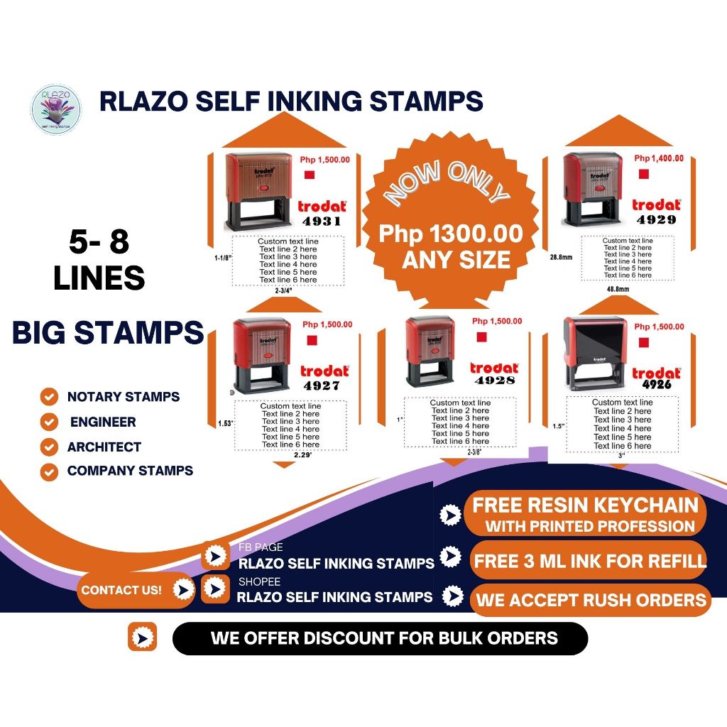 TRODAT BIG STAMPS NOW ON PROMO! Get it at a discounted price + FREE Ink ...