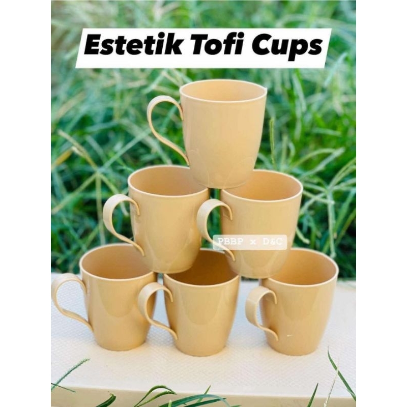 12PIECES PLASTIC COFFEE MUG / ESTETIK BASO WHIT HANDLE / COFFEE MUG ...