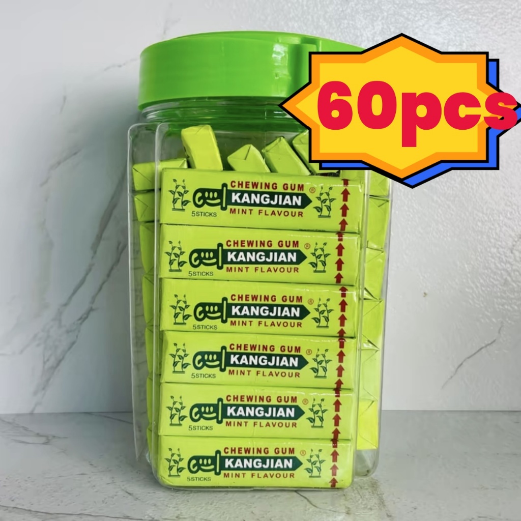 60Pcs/10g 1Jar Chewing Gum Mint Flavor Mint Flavored Chewing Gum ...