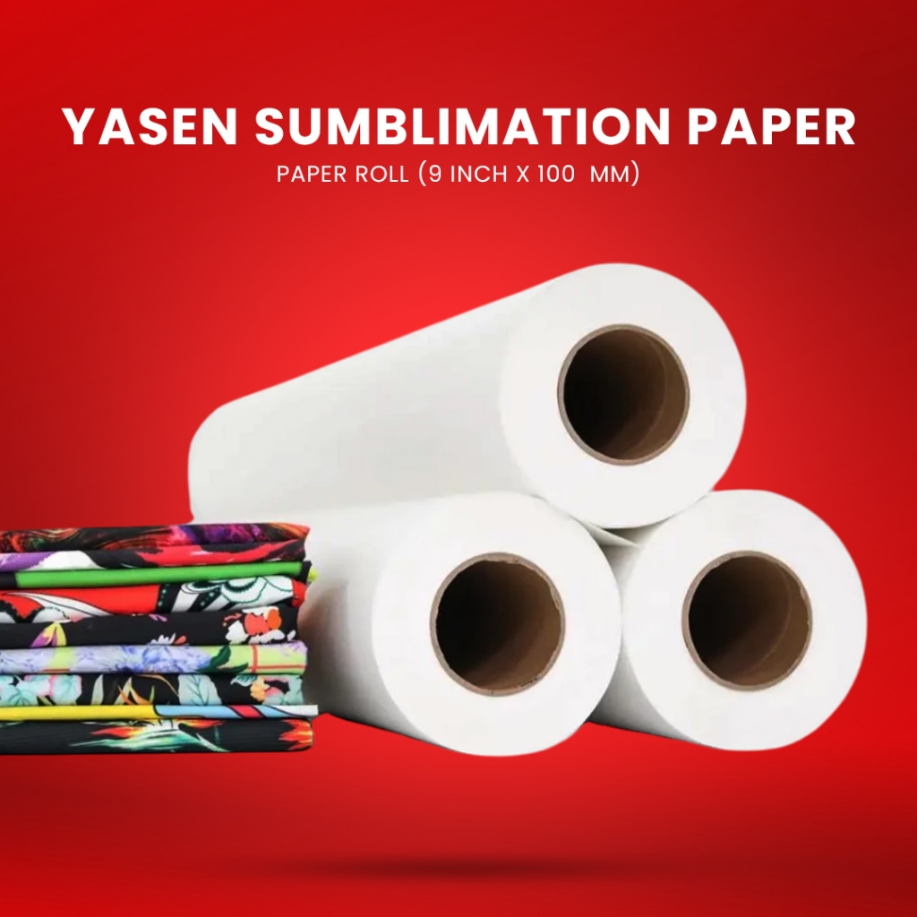Paper Yellow 9 inch x 100 meter Roll Sublimation Yasen Brand | Shopee ...