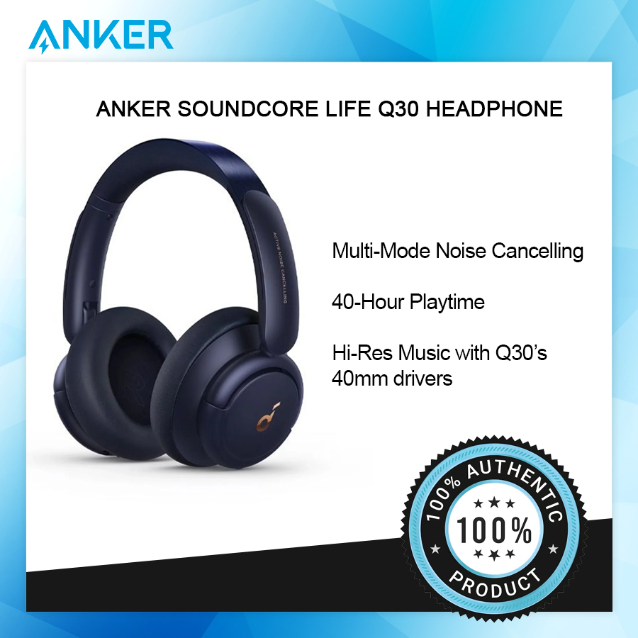 Anker Soundcore Life Q30 Wireless Headphones Active Noise Cancelling Hi ...