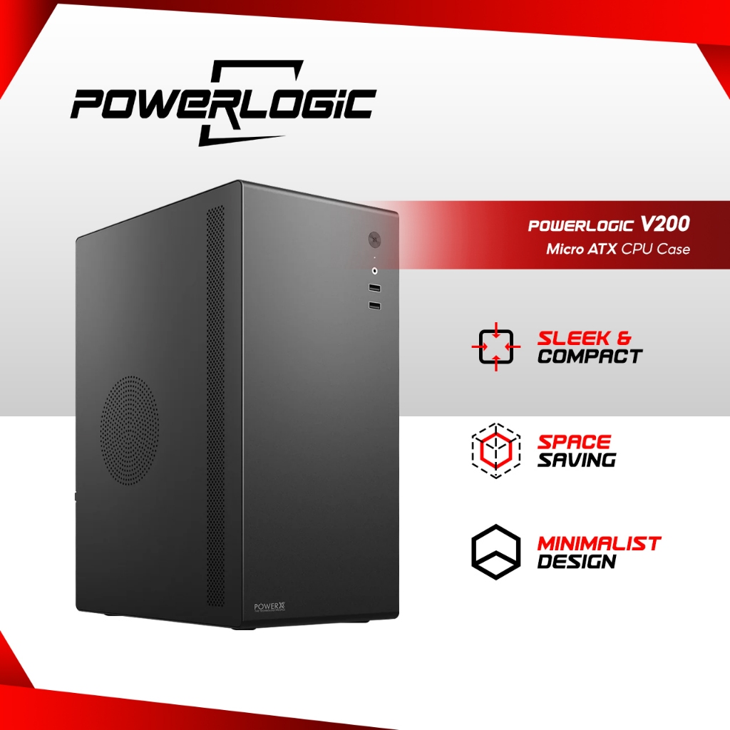 POWERLOGIC V200 Micro ATX/ITX Casing with 700W PSU | Shopee Philippines