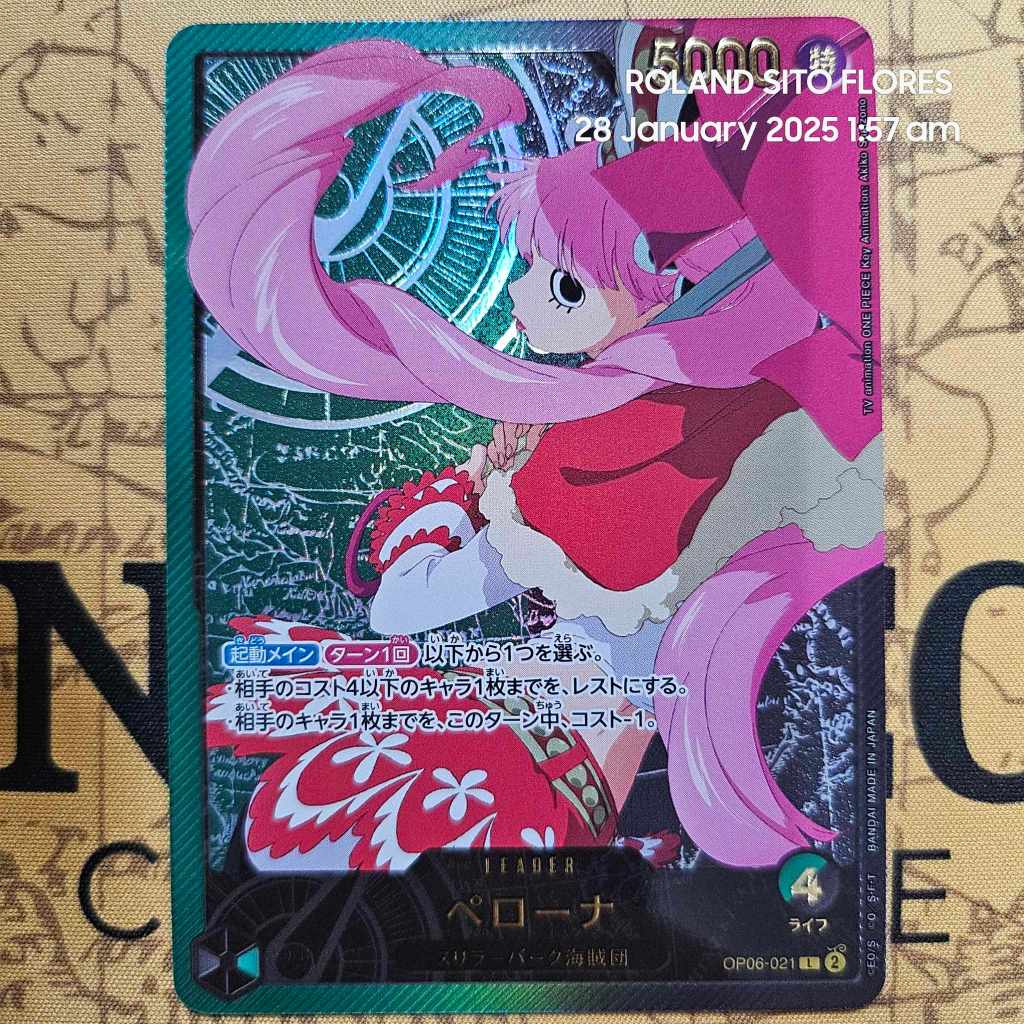One Piece TCG OP06-021 PL Perona Full Art Gold Stamp EB02 | Shopee ...