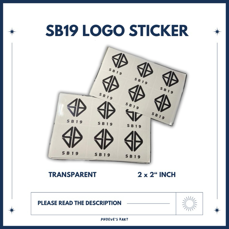 SB19 Transparent Logo Peel Off Sticker Waterproof | Shopee Philippines