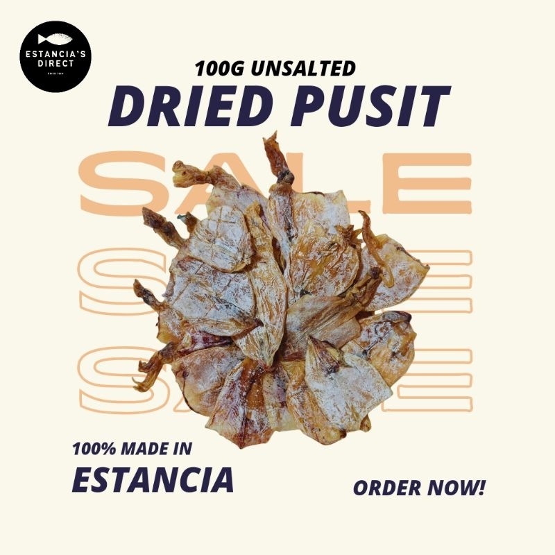 Dried Pusit & Baby Pusit from Estancia, Iloilo - 100g, Premium Quality ...
