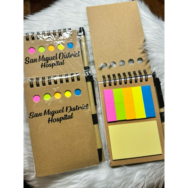 Personalized A6 Mini Notebook with sticky note and pen Souvenir Gift ...