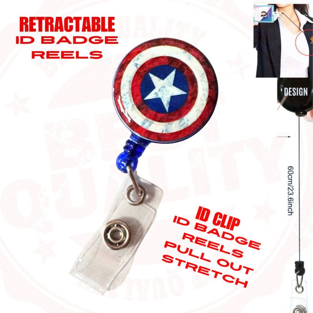 jg Captain America Style Id CLIP Prints Id Lace Marvel Id Badge ...